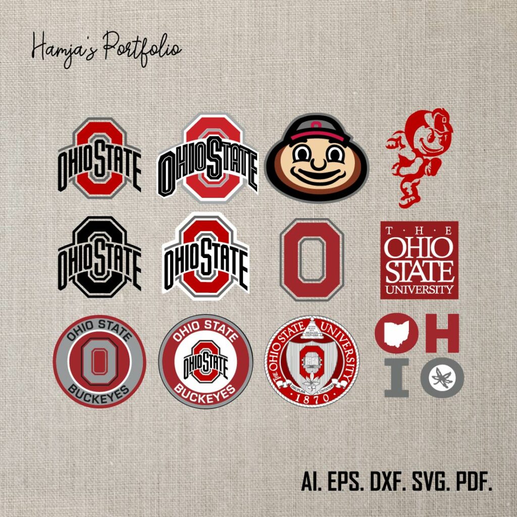Ohio-State-Buckeyes- Logo, Football Team SVG ll Sport vector logo ...