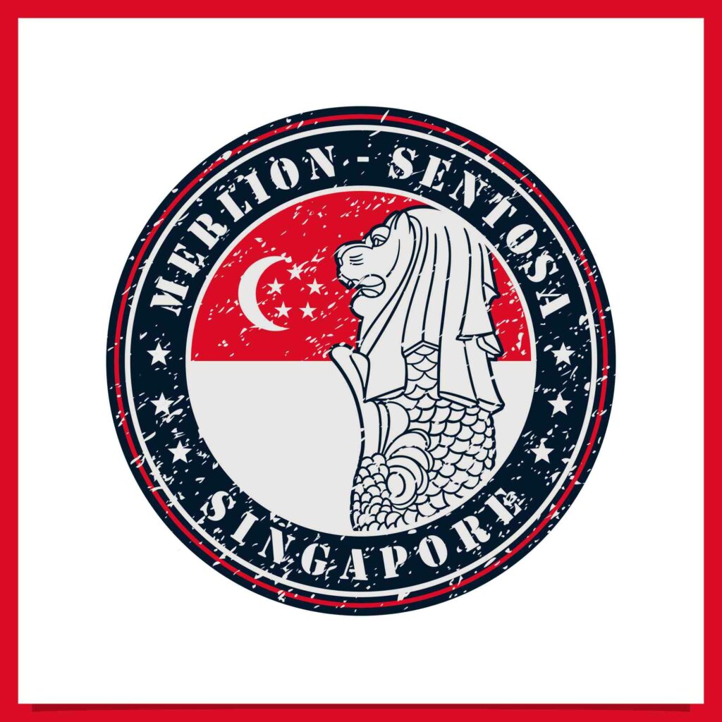 Merlion sentosa singapore logo design collection - $4 - MasterBundles