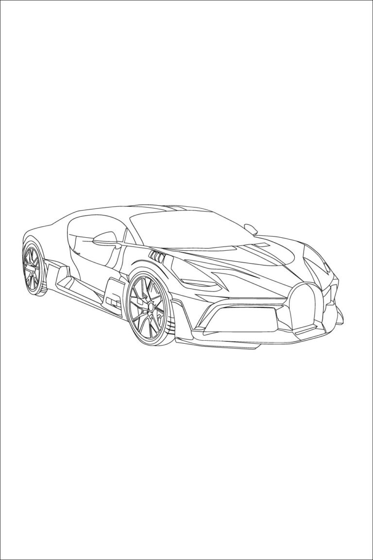 sports car line art