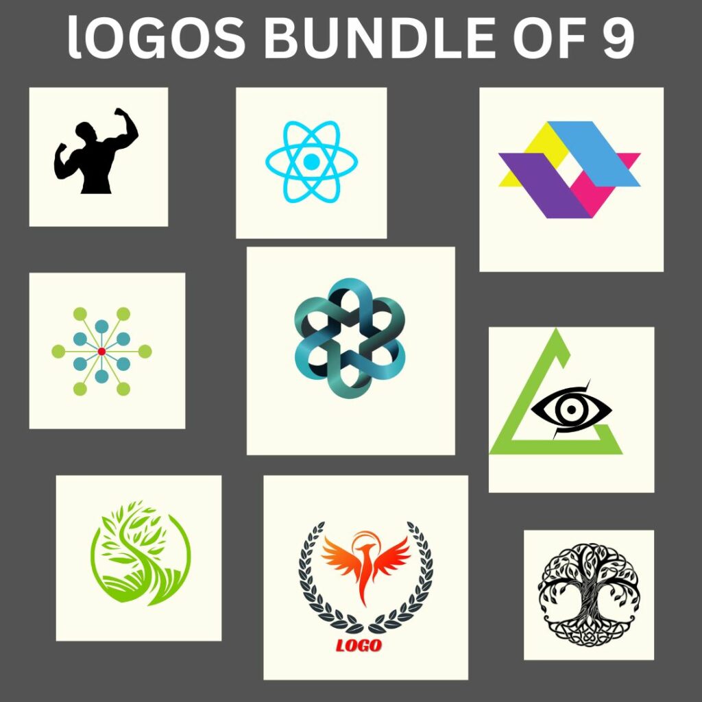 Creative Logo Collection, Unique Logo Bundle OF 9, LOGO - MasterBundles
