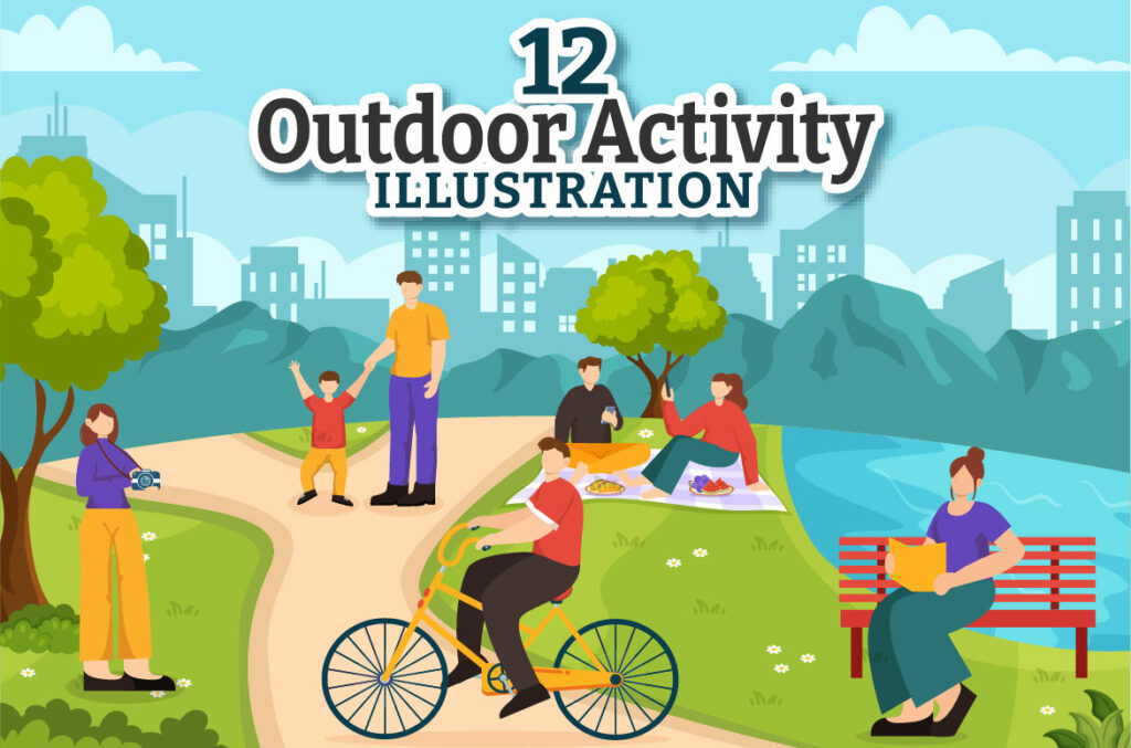 12 Outdoor Activity Illustration - MasterBundles