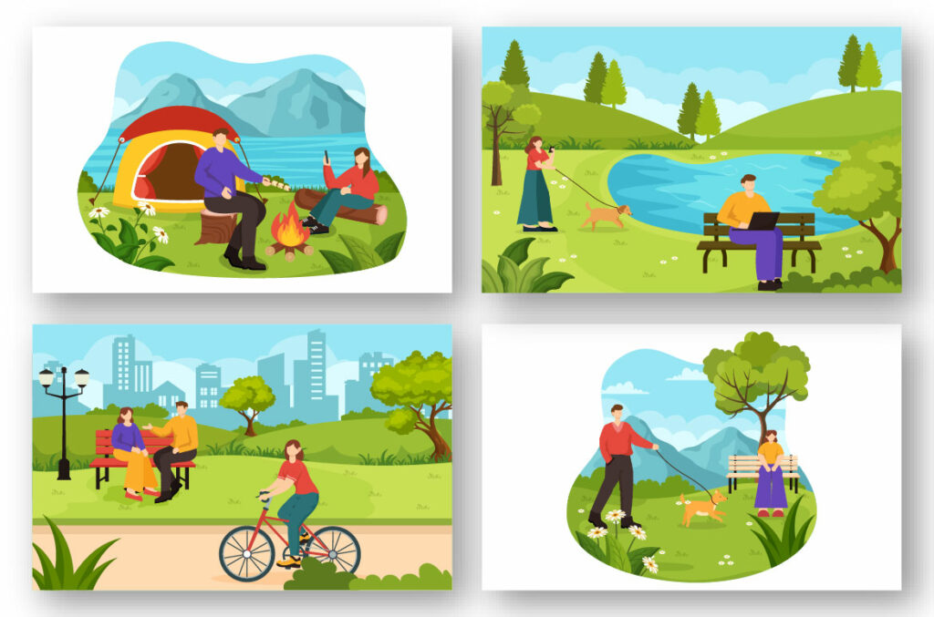 12 Outdoor Activity Illustration - MasterBundles