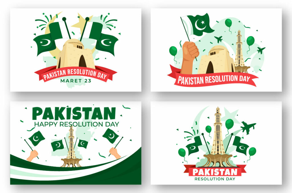 12 Pakistan Resolution Day Illustration - MasterBundles