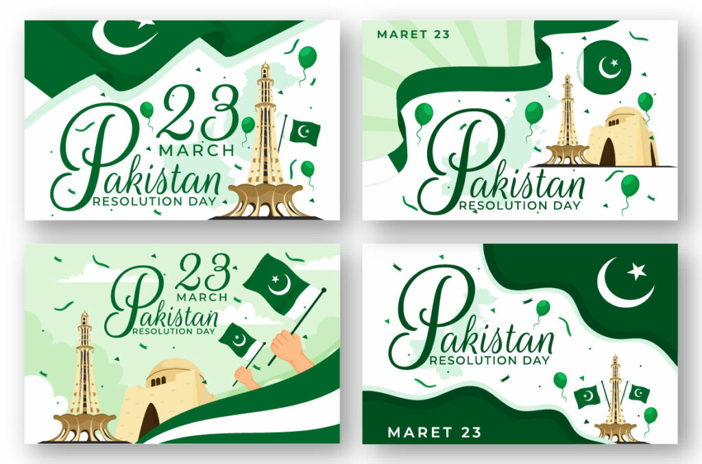 12 Pakistan Resolution Day Illustration - MasterBundles