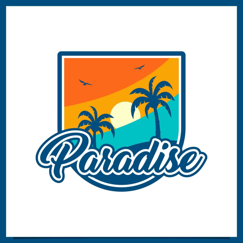 Set Paradise badge logo design collection - $4 - MasterBundles