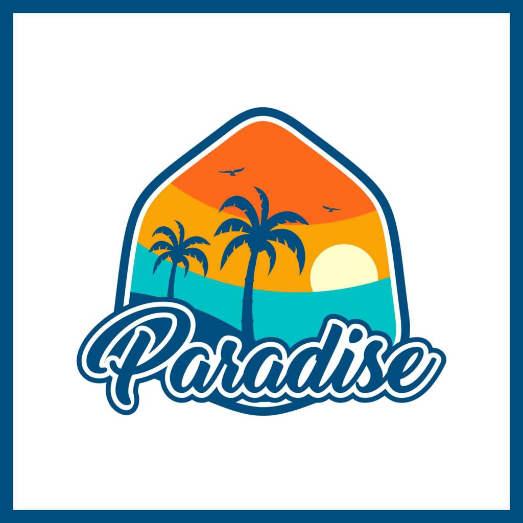 Set Paradise badge logo design collection - $4 - MasterBundles