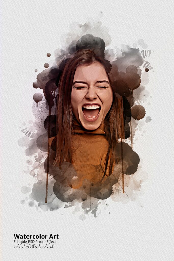 Editable Photo Watercolor Template - MasterBundles