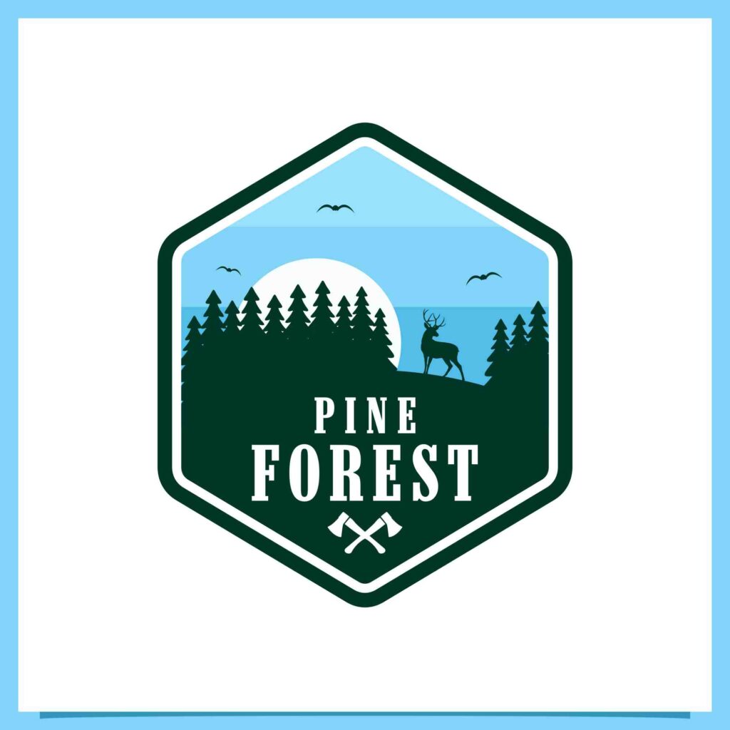 Set Pine forest badge logo collection - $4 - MasterBundles
