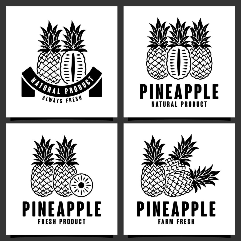 19 Set Pineapple vector logo design collection - $8 - MasterBundles