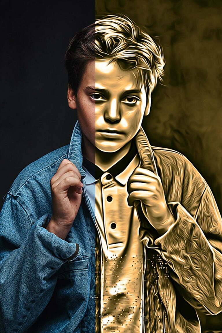 Image Convert Oil Paint PS Action - MasterBundles