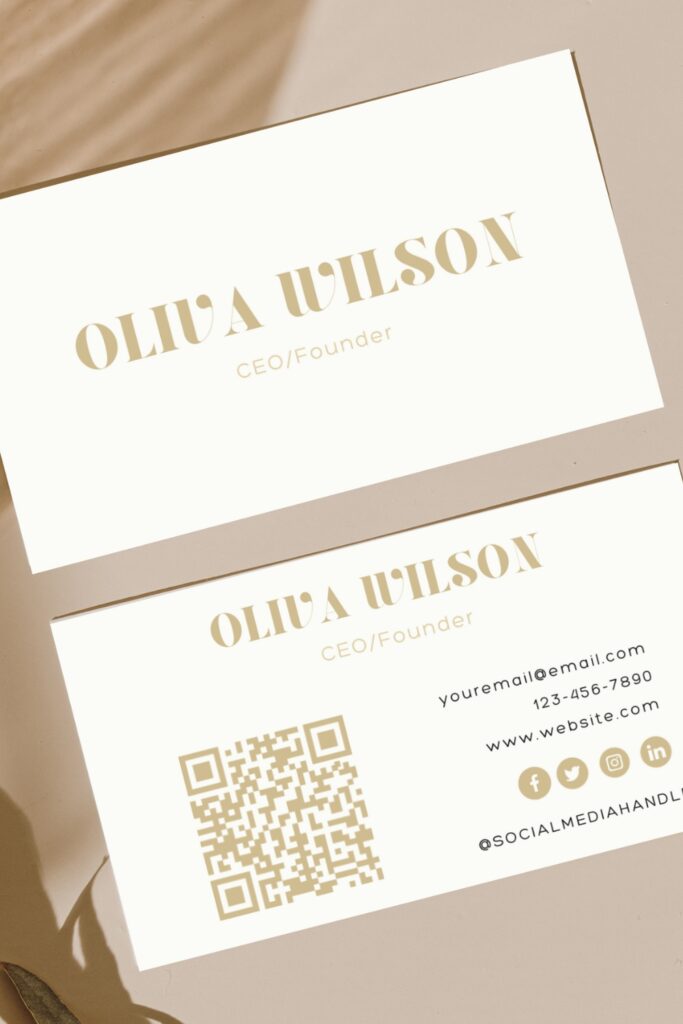 Business Card Template, Editable Business Card, Minimalist Business ...