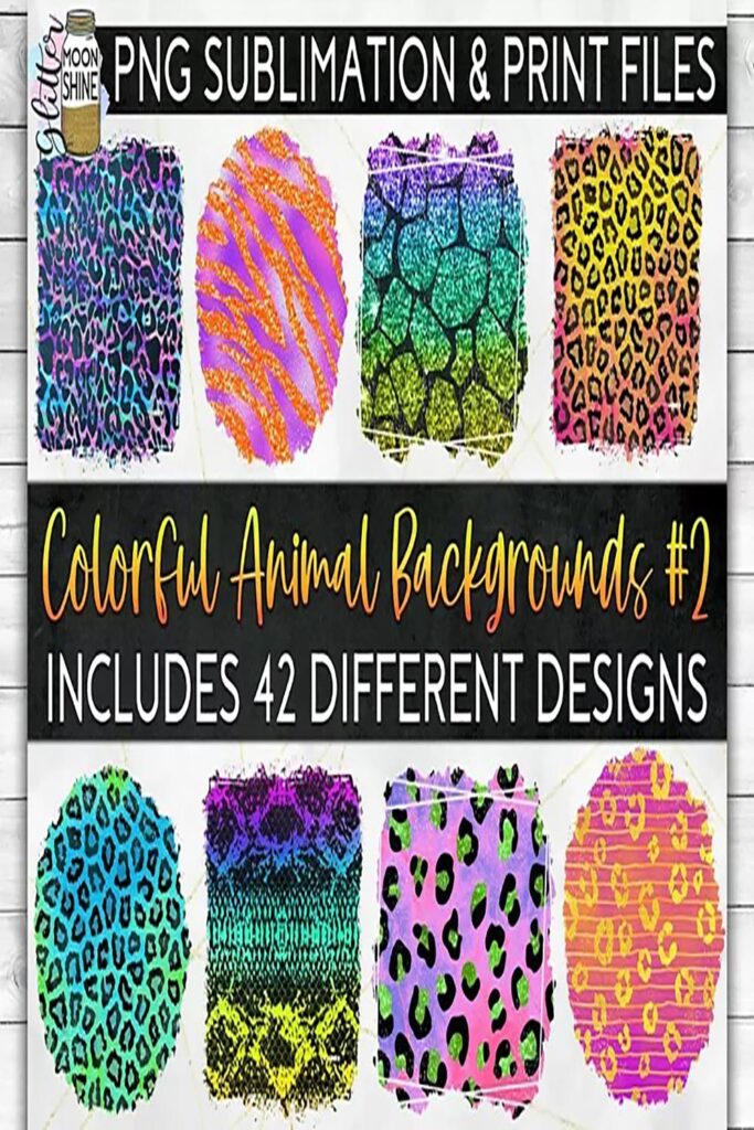 Colorful Animal Print Bundle 42 Sublimation Background PNG - MasterBundles