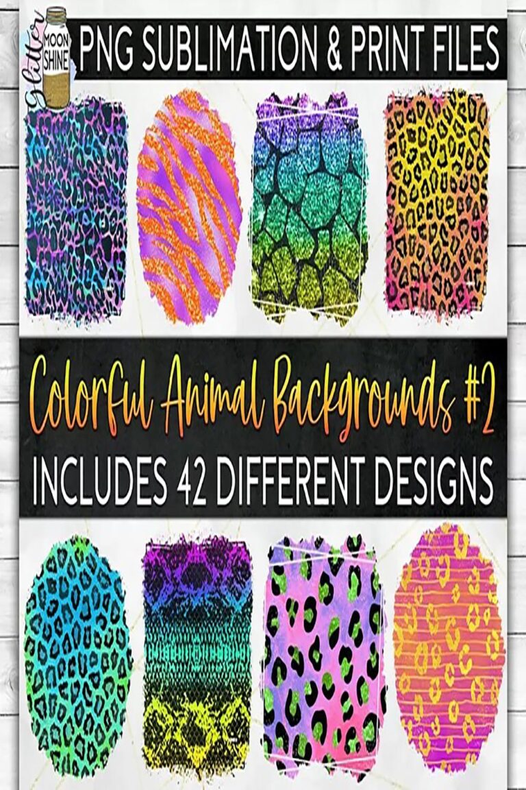 Colorful Animal Print Bundle 42 Sublimation Background PNG - MasterBundles