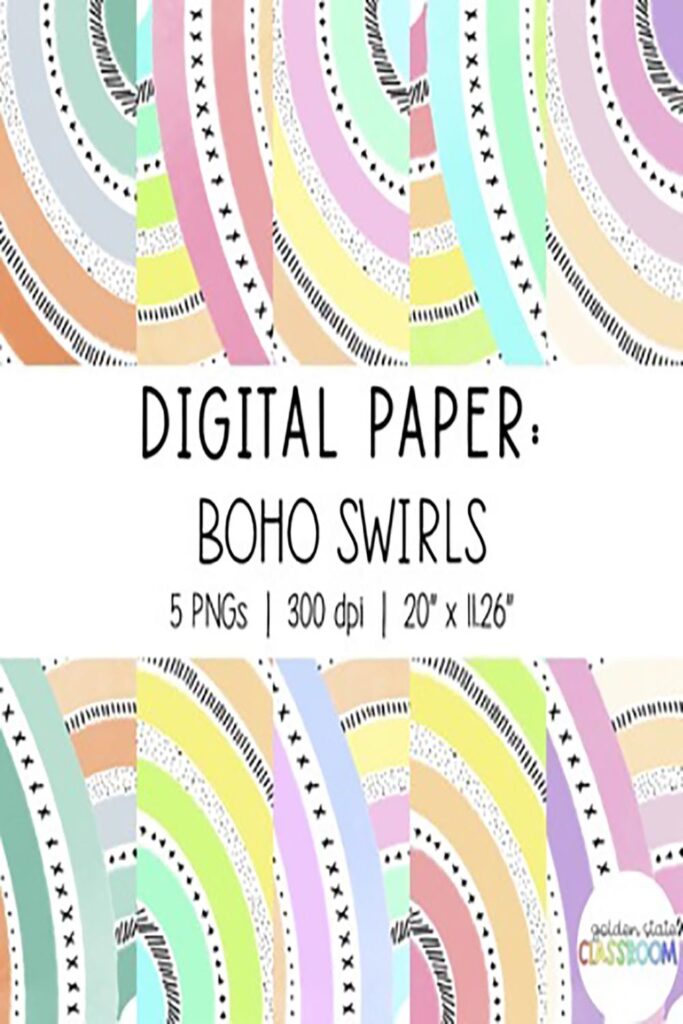 Boho Swirls Wallpaper & Slide Backgrounds - MasterBundles
