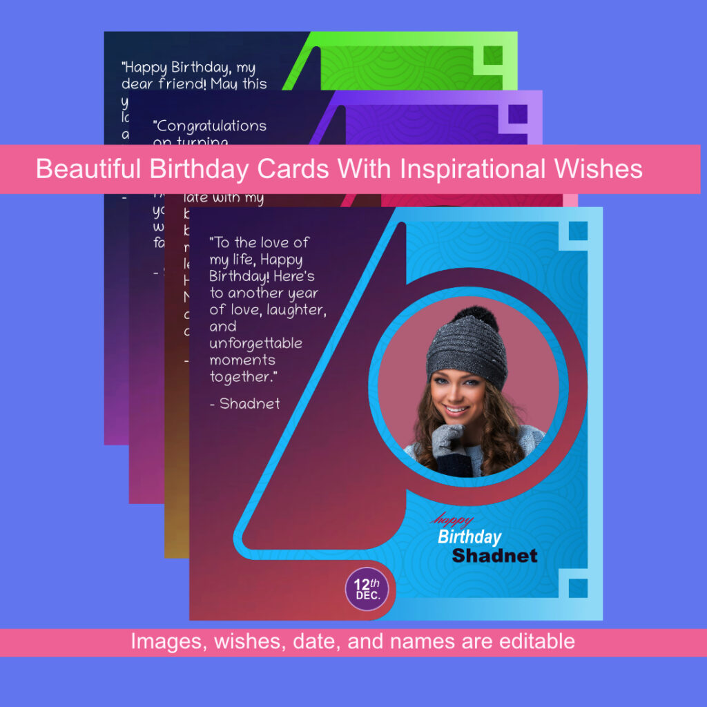 8 Beautifully Designed Birthday Cards with Inspiring Birthday Wishes ...