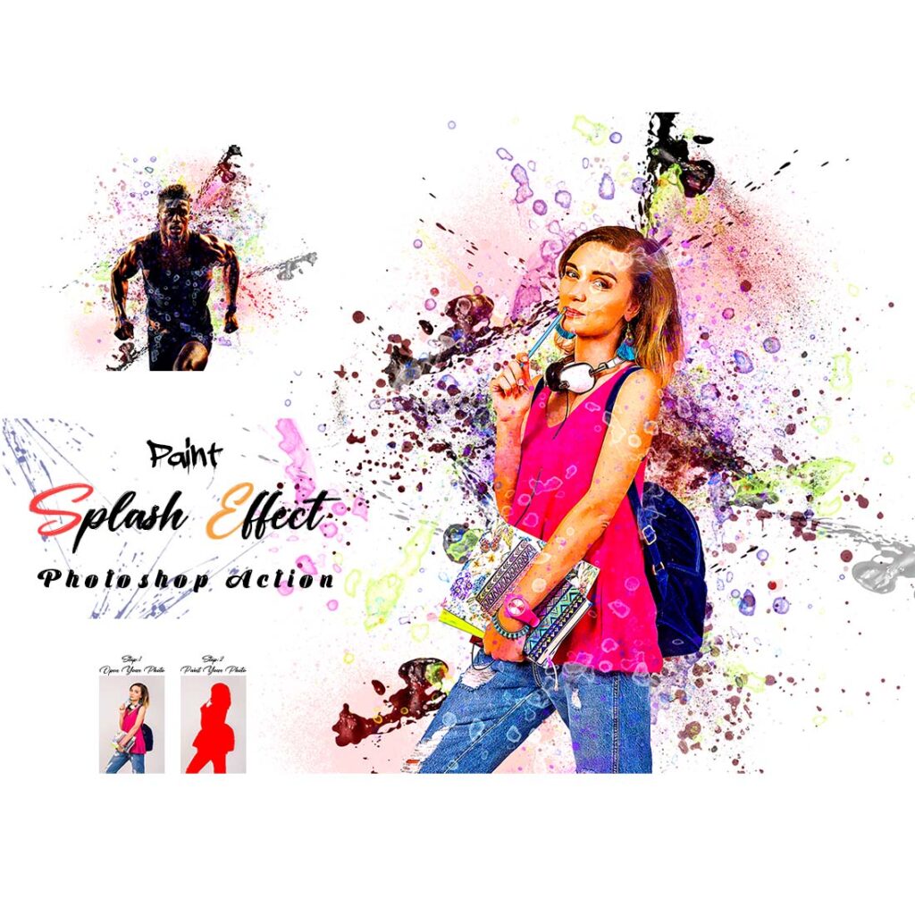 Paint Splash Effect Photoshop Action - MasterBundles