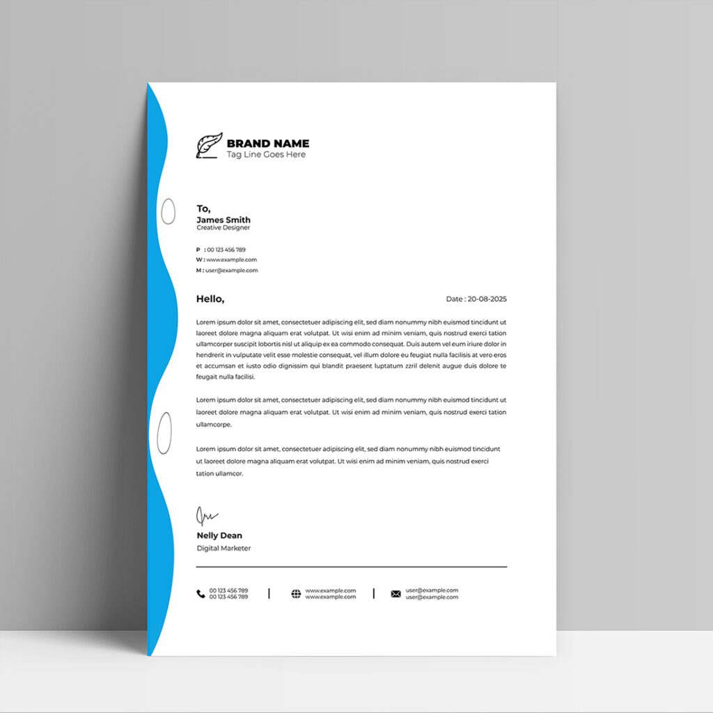 Minimalist letterHead Design