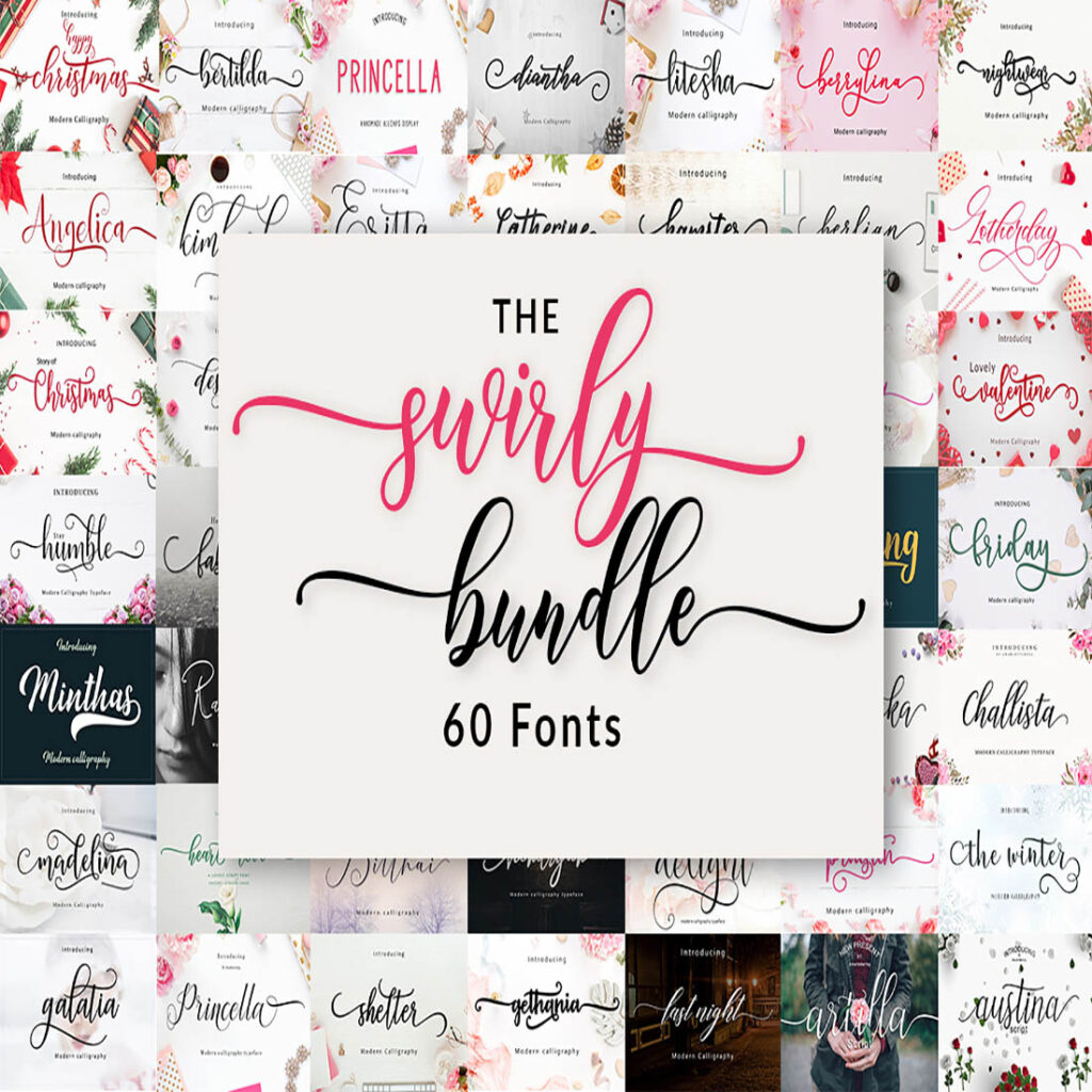 The Swirly Fonts Bundle - MasterBundles