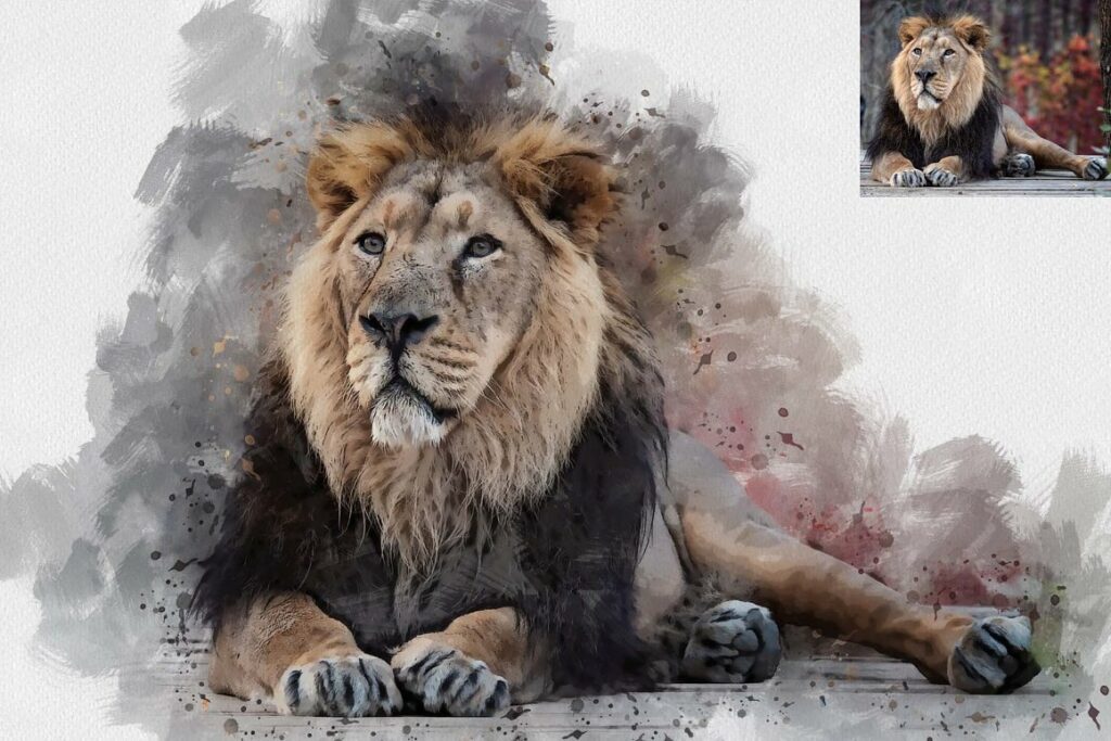 Realistic Painting Photoshop Action - MasterBundles