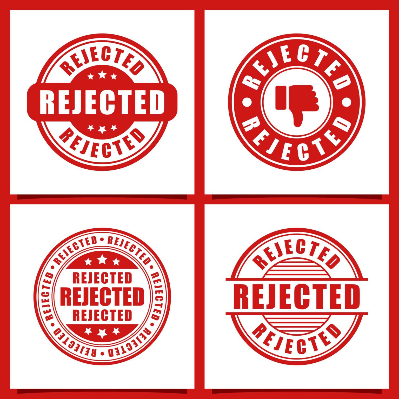 Rejected vector design stamps collection - $4 - MasterBundles