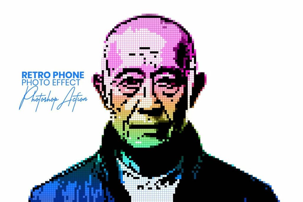 Retro Phone Effect For Photoshop - MasterBundles