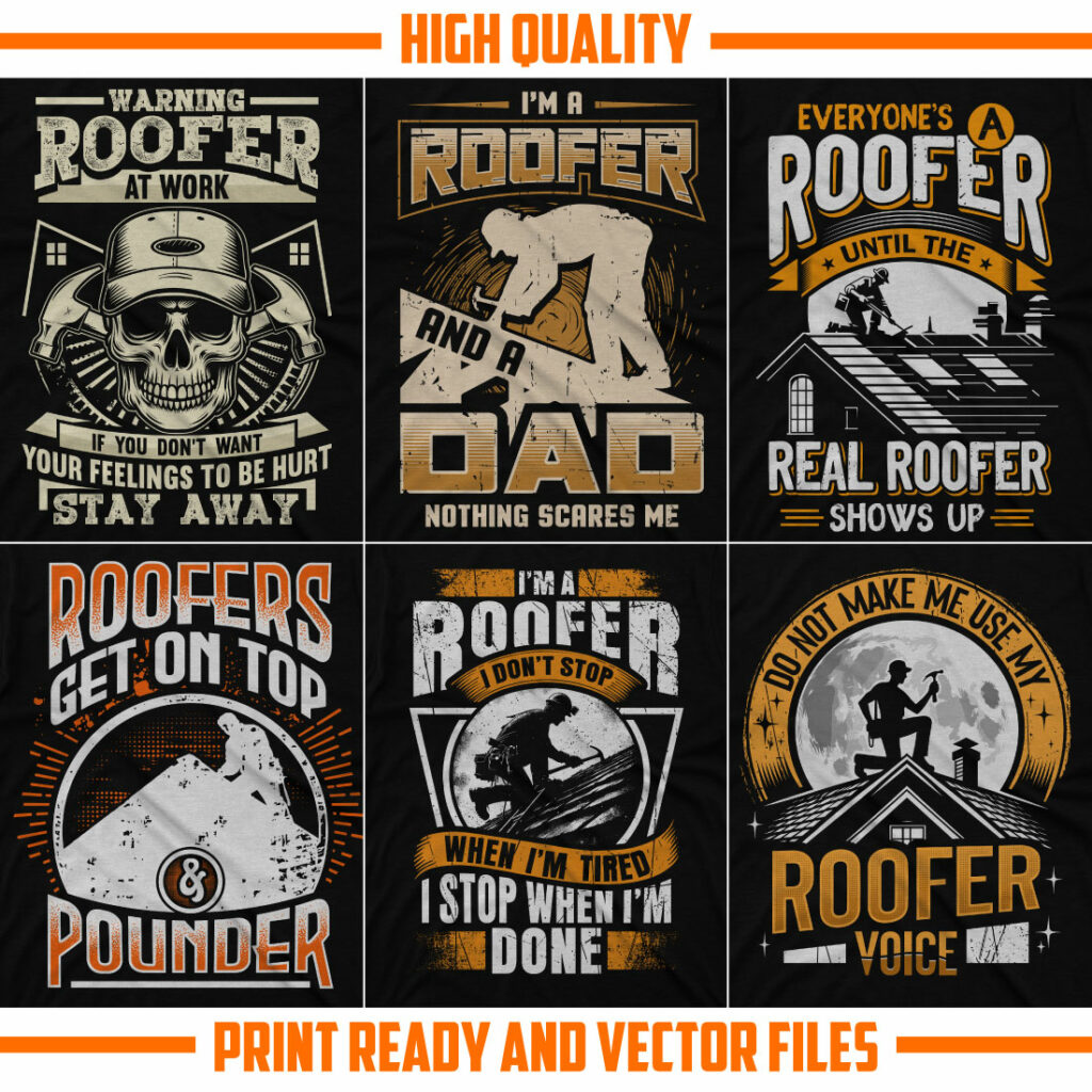 ROOFER t shirt design bundle, roofer t shirt, roofer t shirt gift ...
