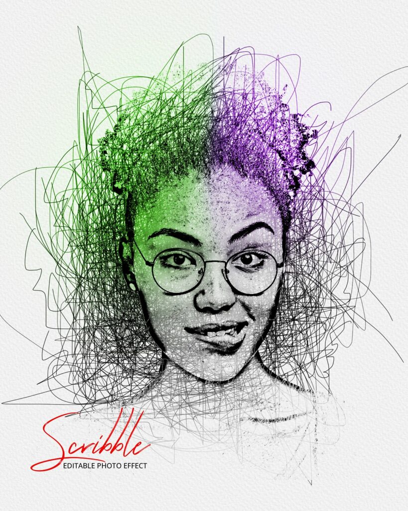 Scribble Sketch Photo Effect - MasterBundles