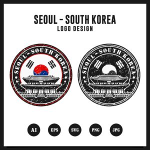 Seoul south korea vector logo design collection - $4 - MasterBundles