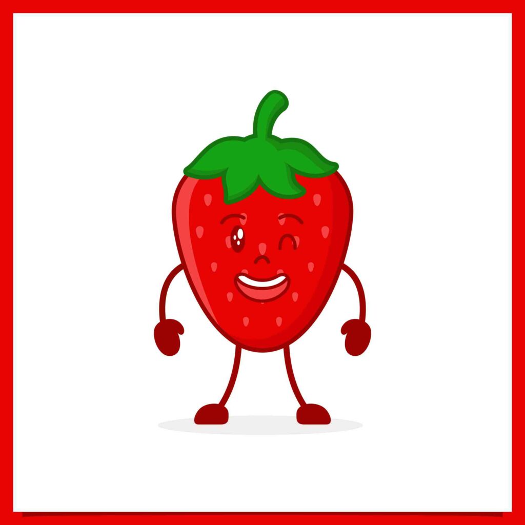 Set cute strawberry character design collection - $4 - MasterBundles
