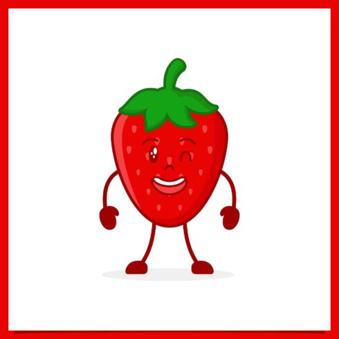Set cute strawberry character design collection - $4 - MasterBundles