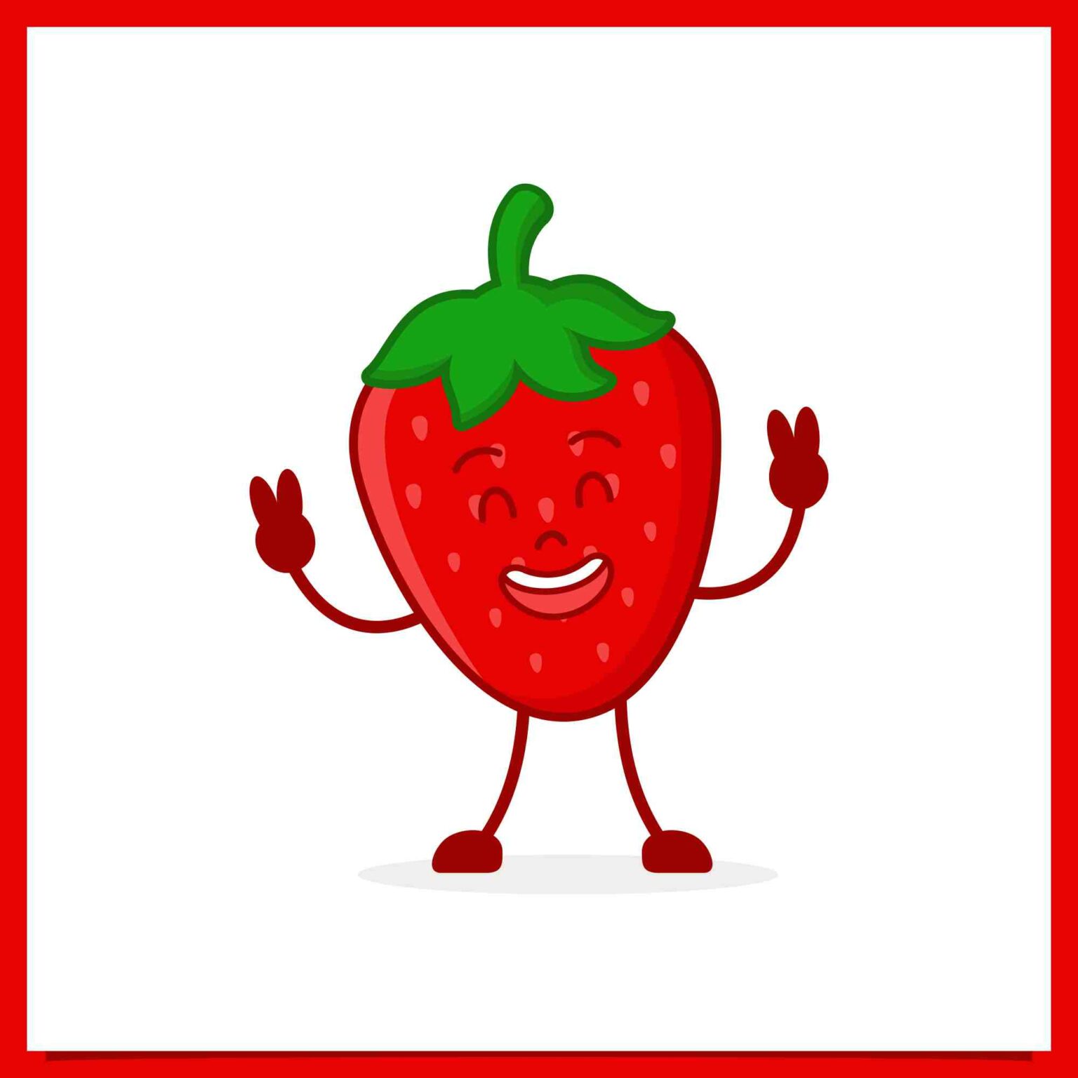 Set cute strawberry character design collection - $4 - MasterBundles