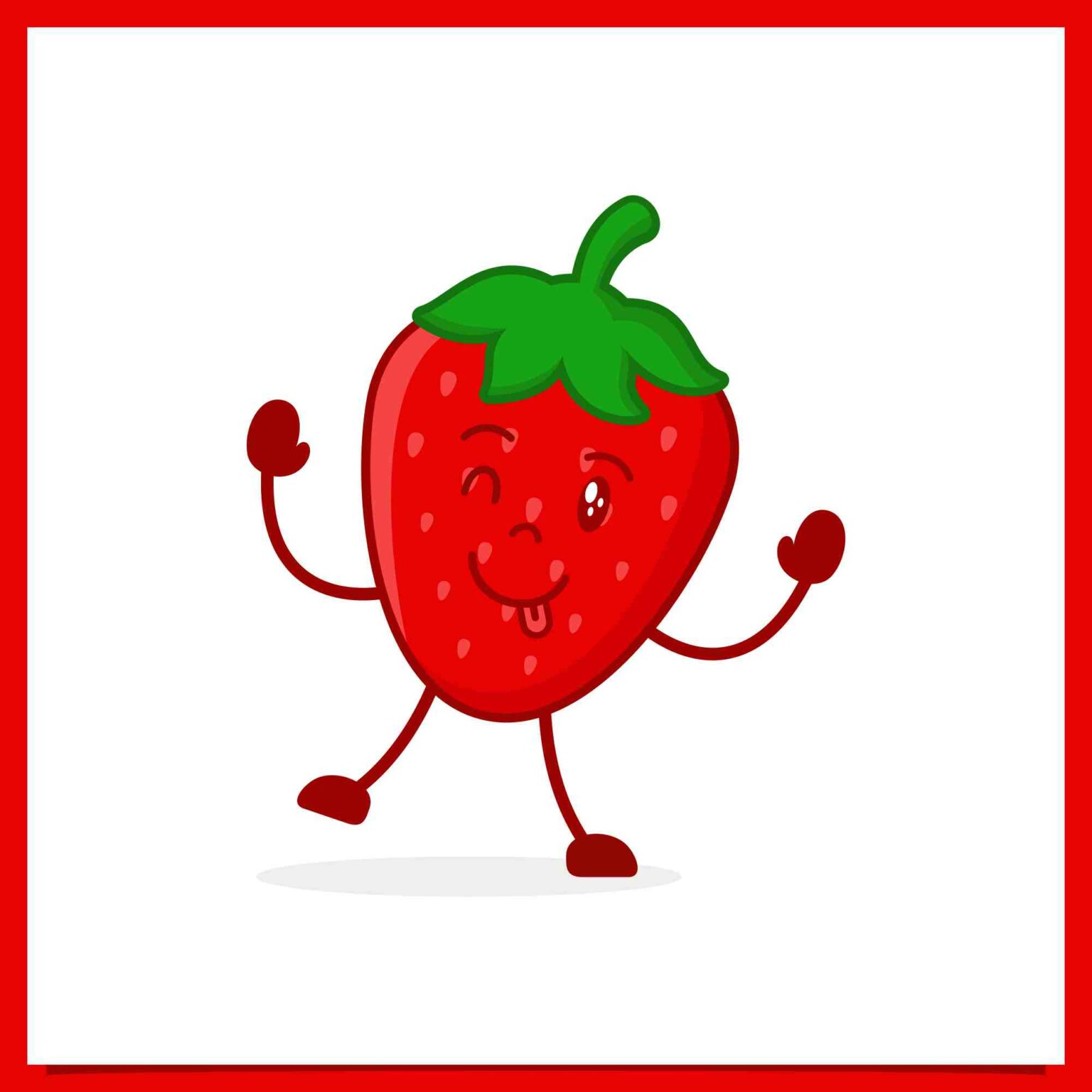 Set cute strawberry character design collection - $4 - MasterBundles
