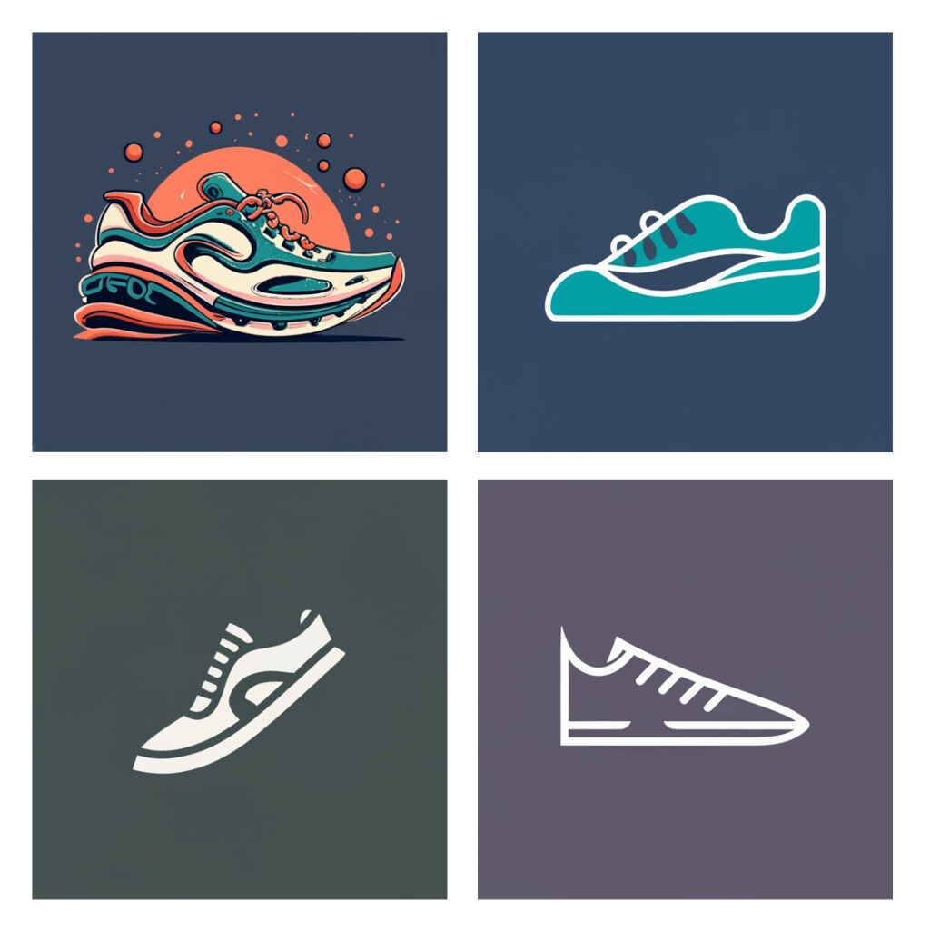 Sports Shoe - Logo Design Template Total = 04 – MasterBundles