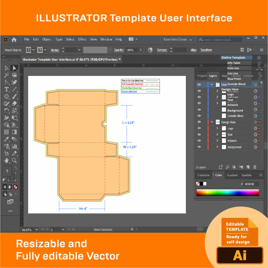 Soap Box, Dieline Template, SVG, EPS, PDF, DXF, Ai, PNG, JPEG ...