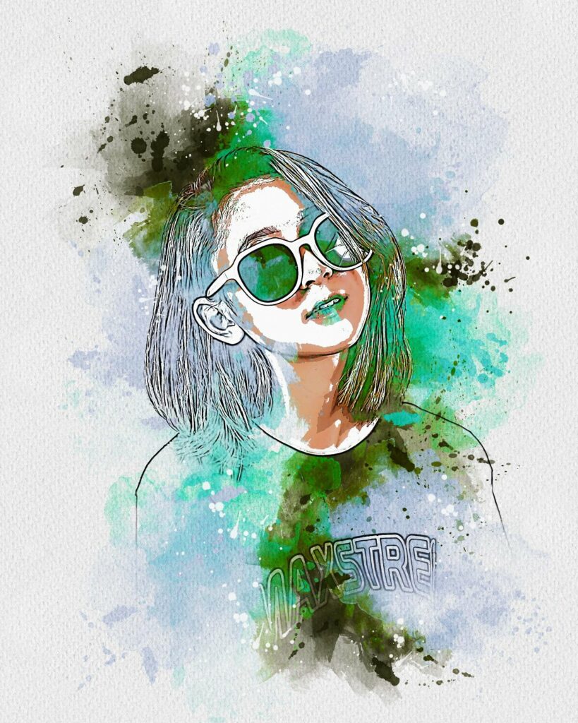 Splash Art Editable Photo Effect - MasterBundles