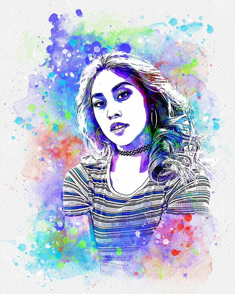 Watercolor Splash Art Photo Effect - MasterBundles