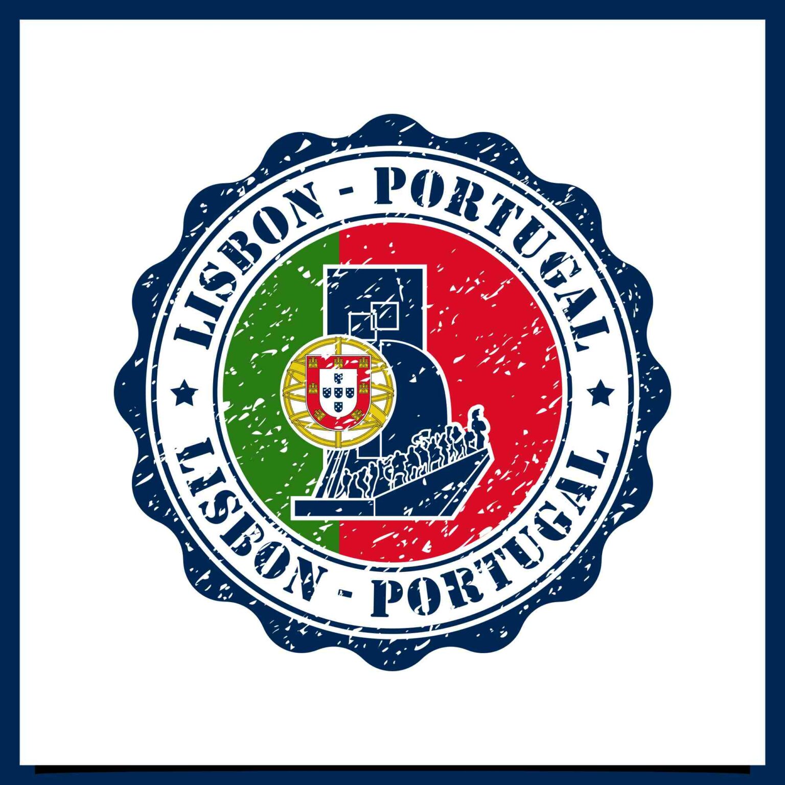 Welcome to lisbon portugal vector stamps logo collection - $4 ...