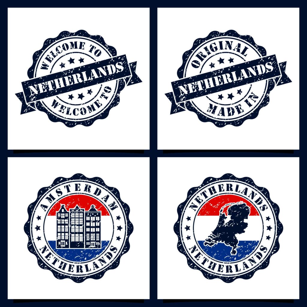 Welcome to Amsterdam Netherlands stamps logo design collection - $4 ...