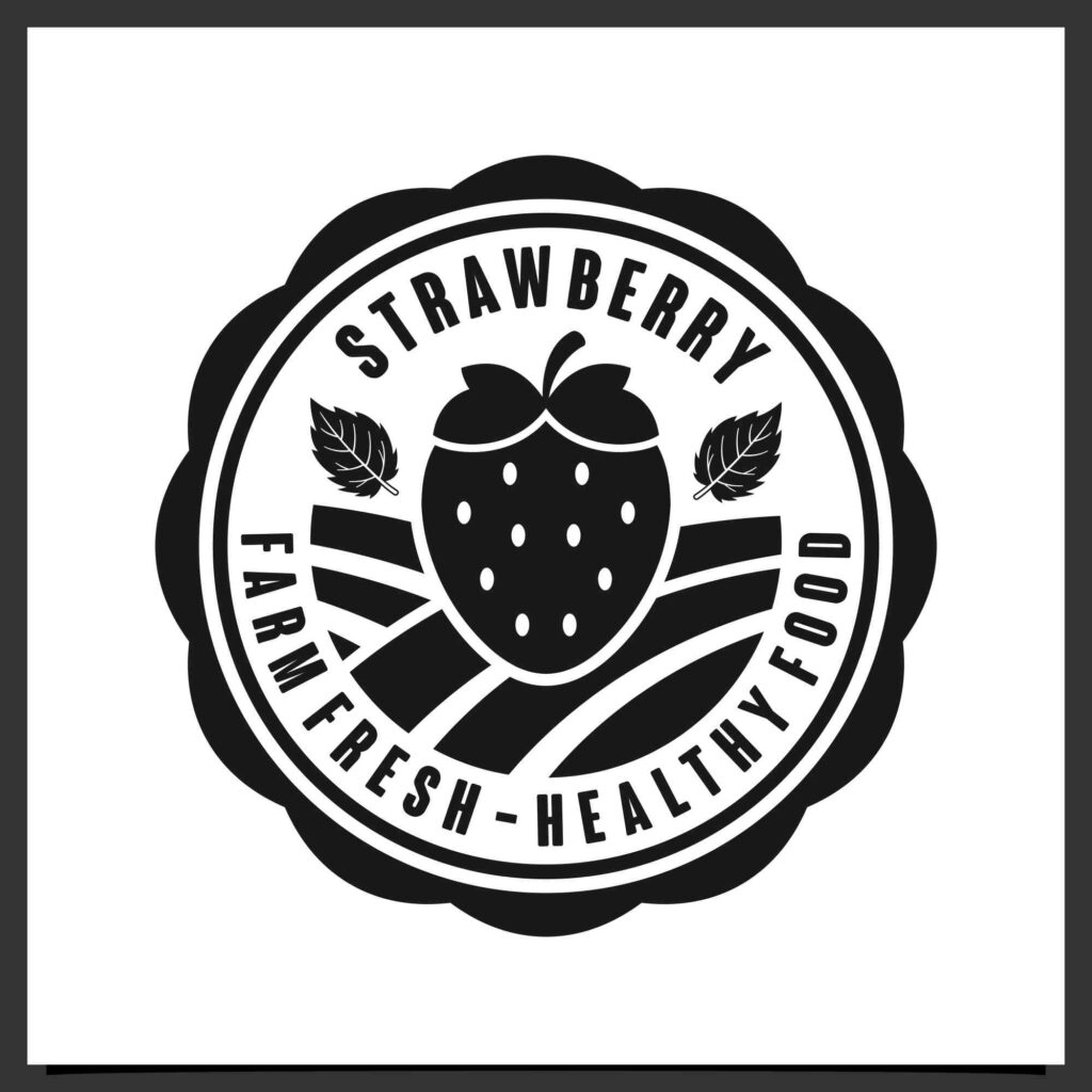 Set Strawberry fruit vector stamps logo design - $6 - MasterBundles