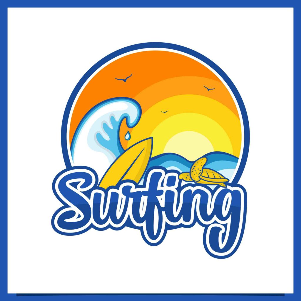Set Surfing Club logo design collection - $4 - MasterBundles