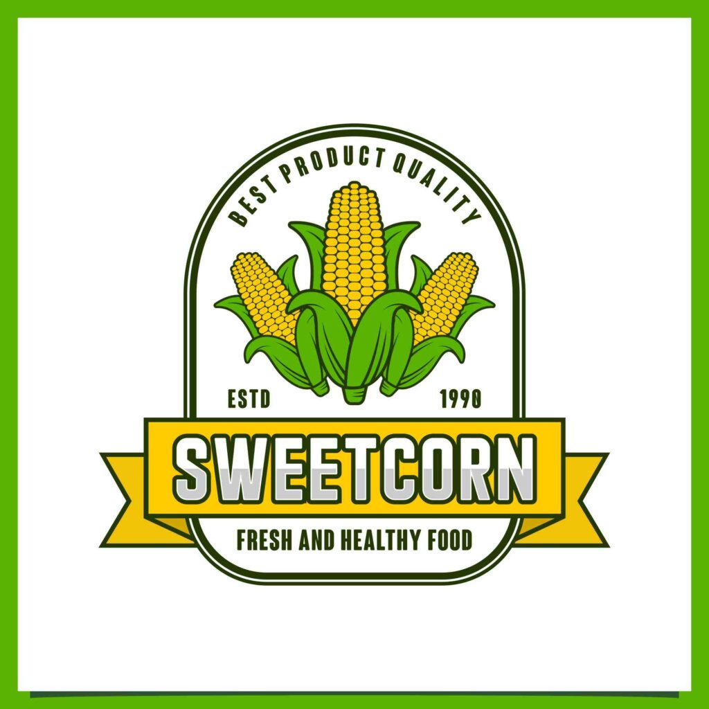 Set Sweetcorn badge logo design collection - $4 - MasterBundles