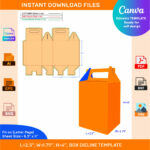 Tall Gable Box, Dieline Template - MasterBundles