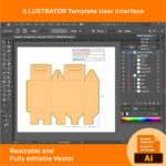 Tall Gable Box, Dieline Template - MasterBundles