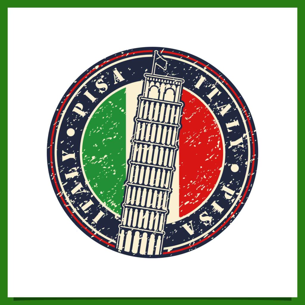 Tower of pisa italy logo design collection - $4 - MasterBundles