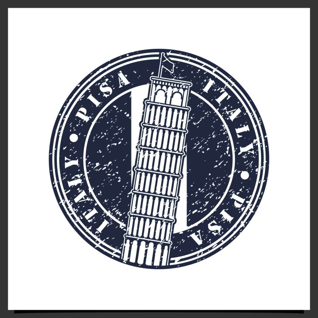 Tower of pisa italy logo design collection - $4 - MasterBundles