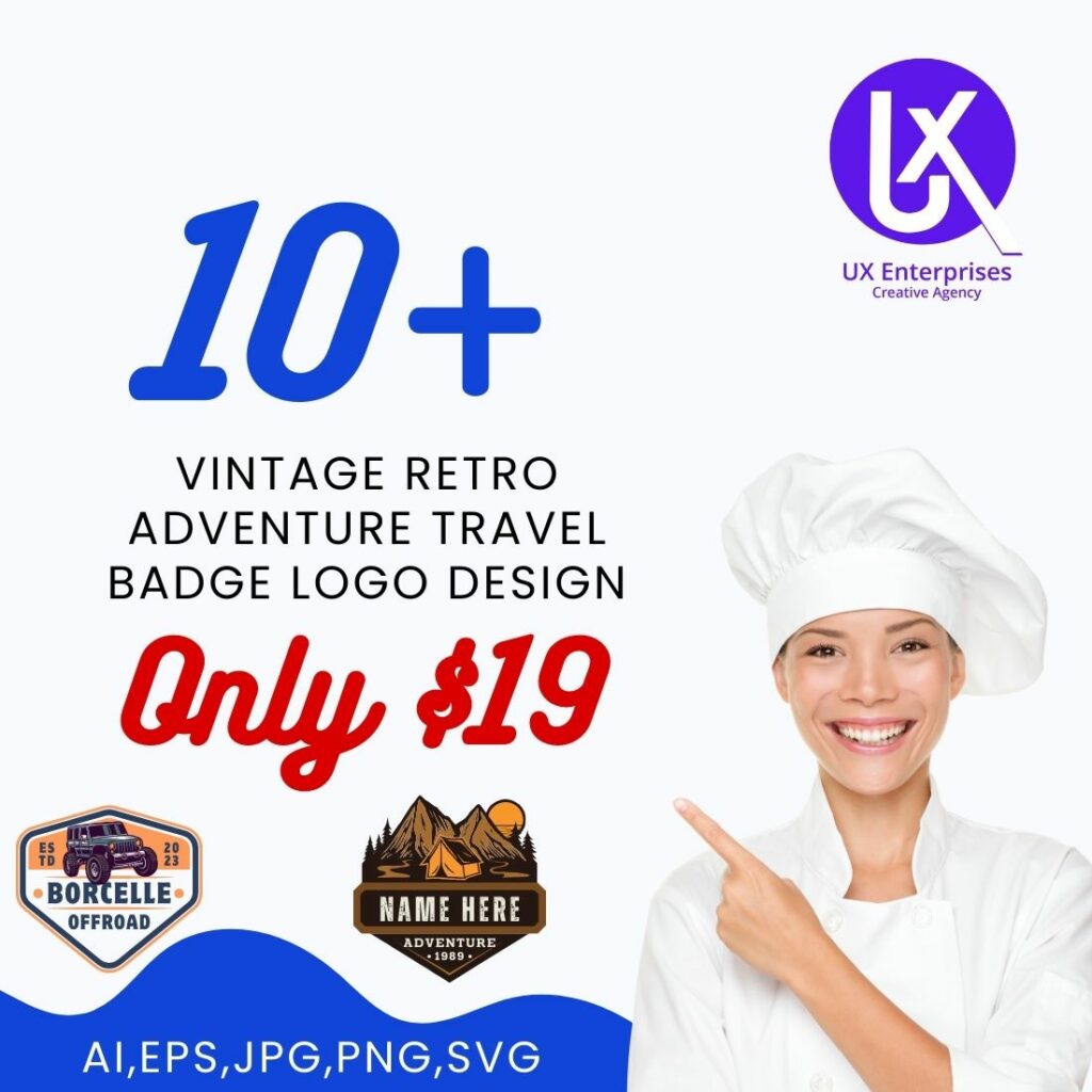 10+ Vintage Retro Adventure Travel Badge Logo Design- $19 - MasterBundles