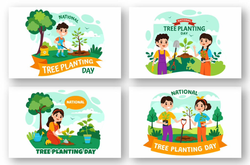 12 National Tree Planting Day Illustration - MasterBundles