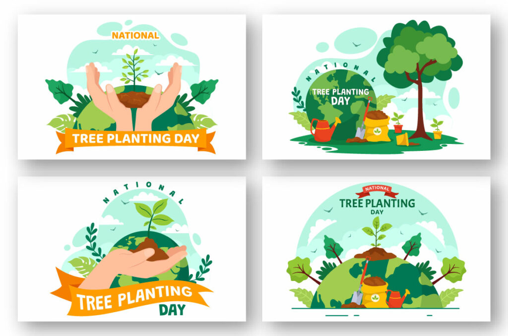 12 National Tree Planting Day Illustration - MasterBundles