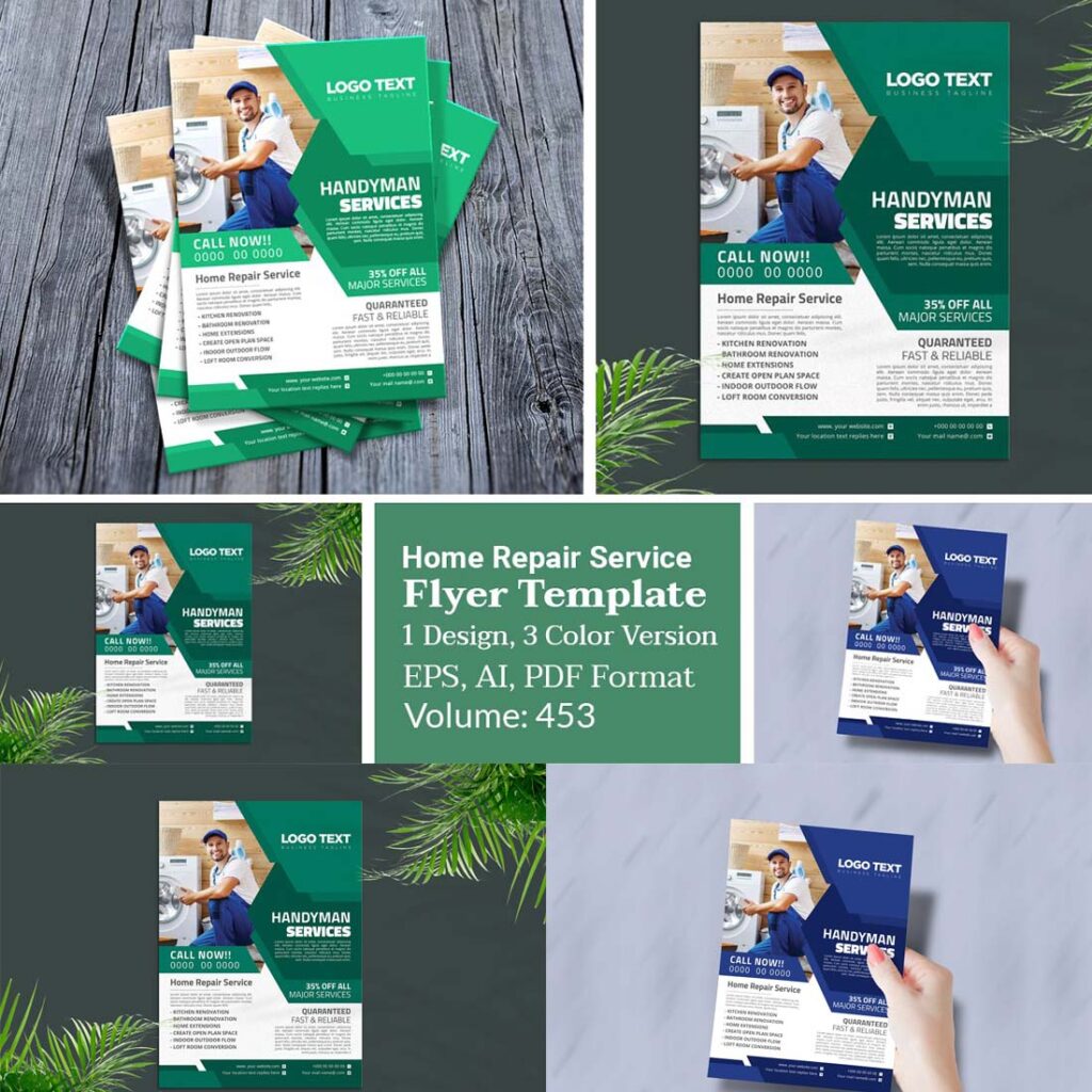 Handyman Home Repair Flyer Template - MasterBundles