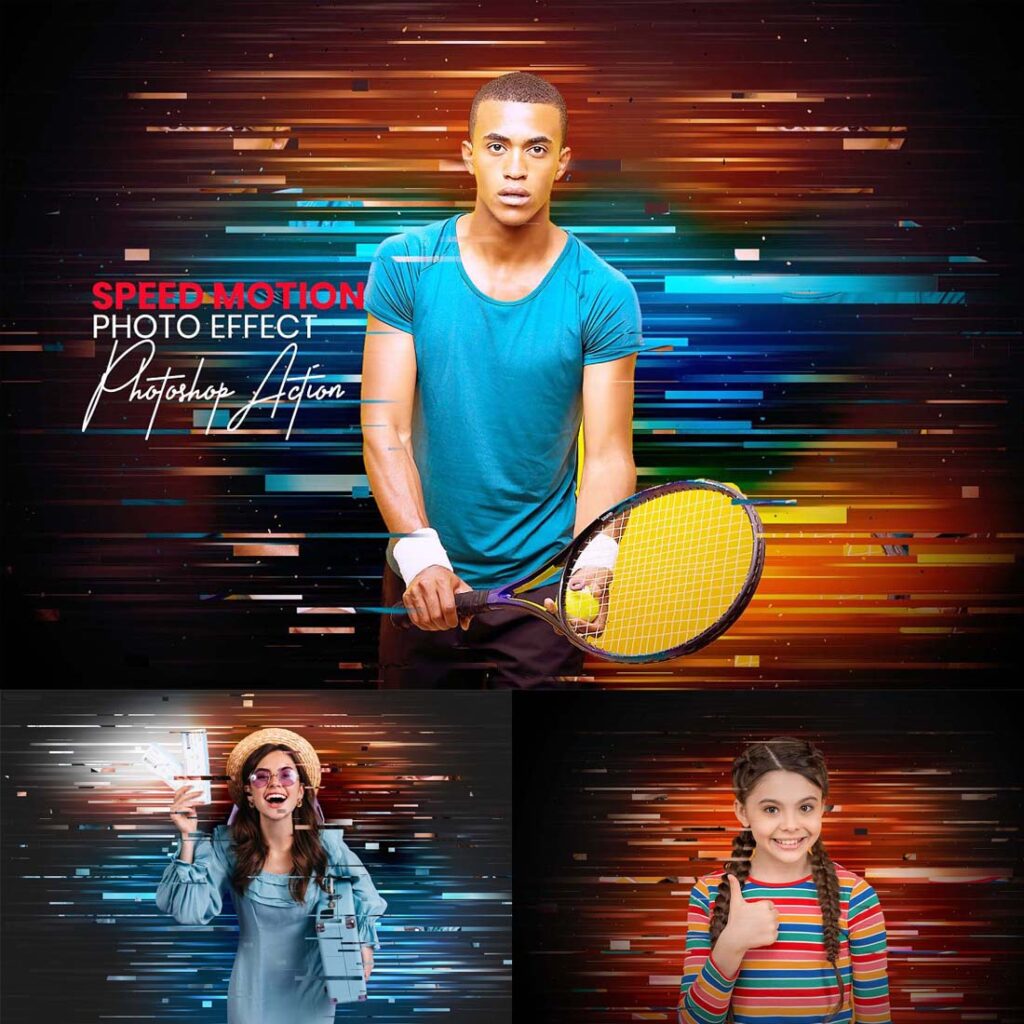 Speed Motion Effect Photoshop Action - MasterBundles